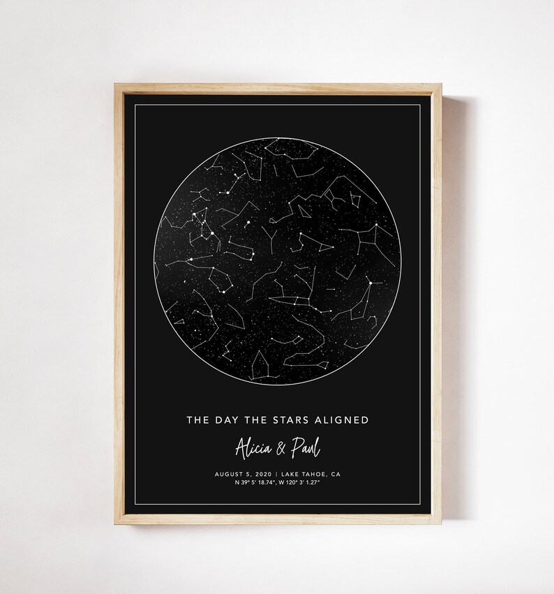 Custom Night Sky Star Map Christmas Giftprintable Gift for - Etsy