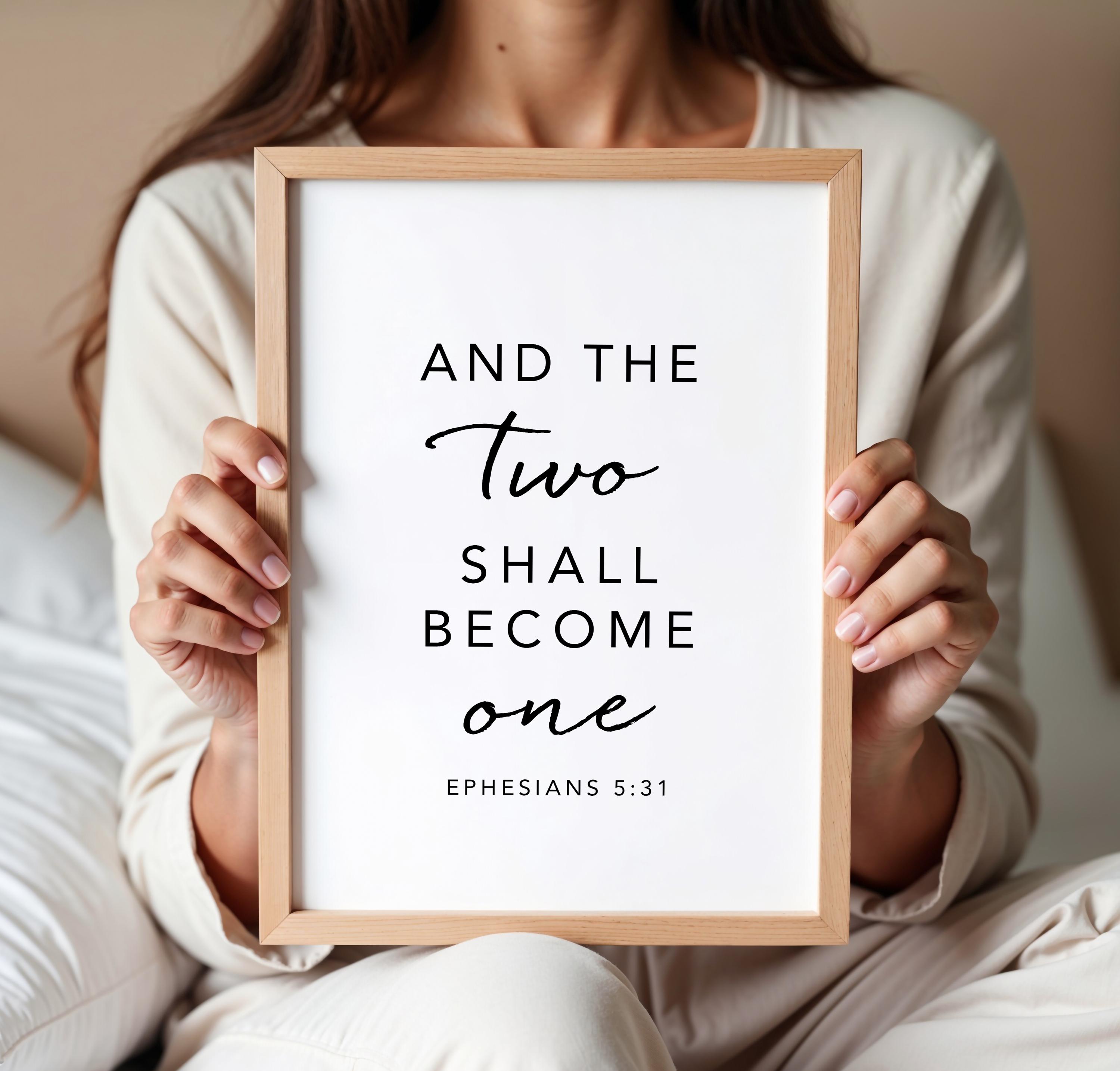 Wedding Bible Verses, and the Two Shall Become One, Christian Wedding ...