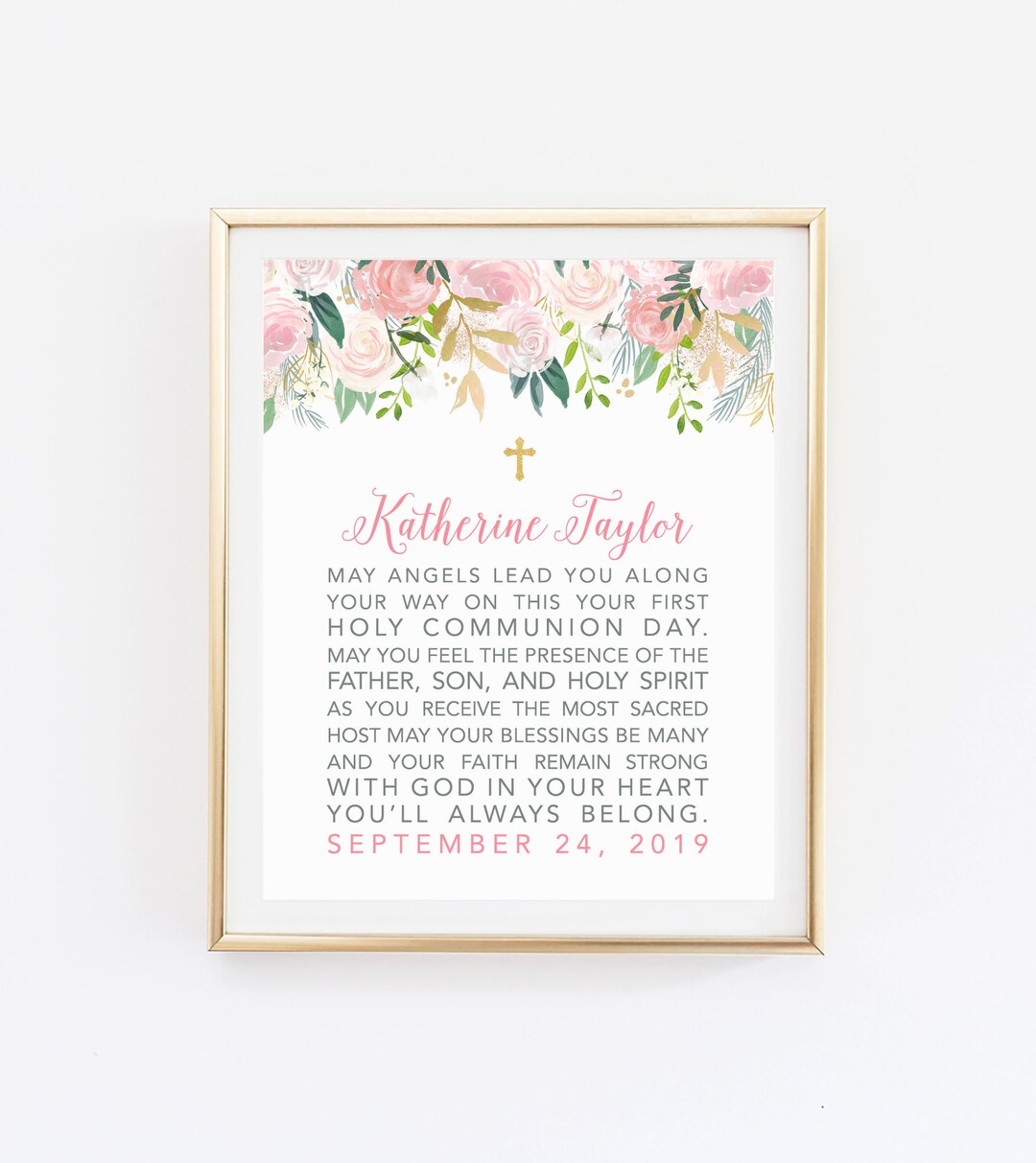 First Holy Communion Sign, Communion Poster, Communion Printable ...