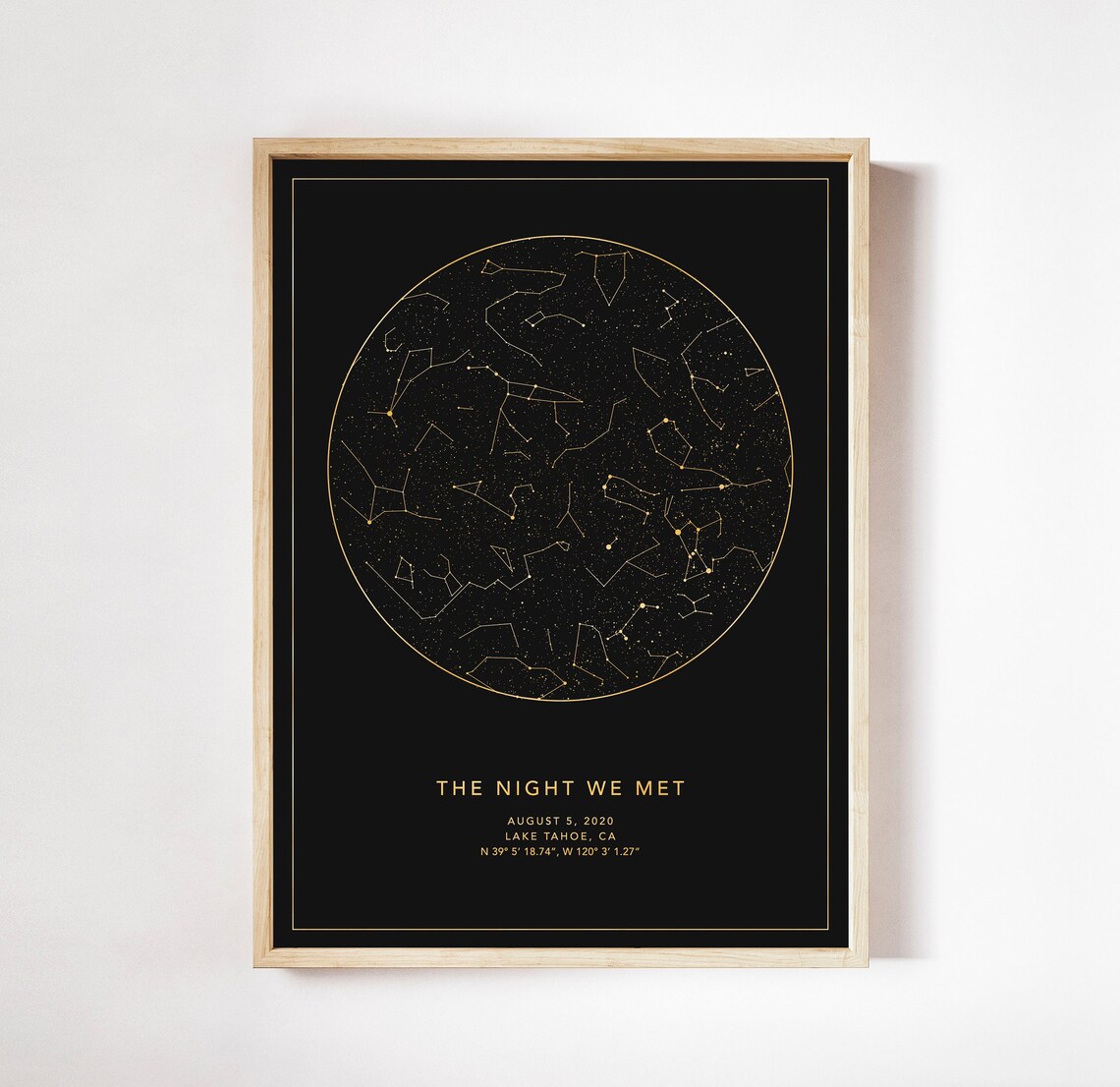 Custom Night Sky Print Personalized Stars Poster Custom Text - Etsy