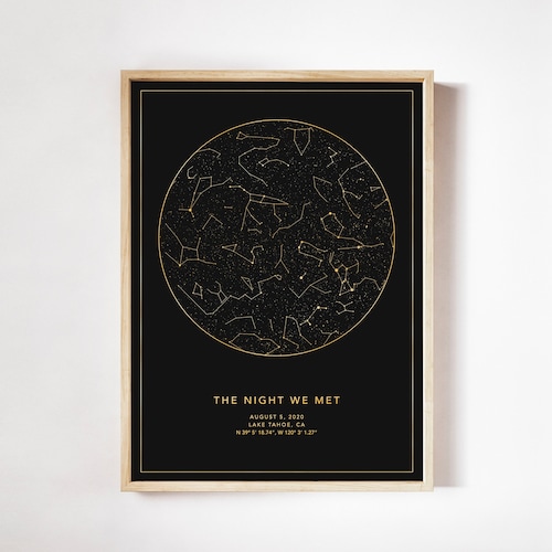 Custom Night Sky Map Star Map Poster Wedding Gift Custom - Etsy