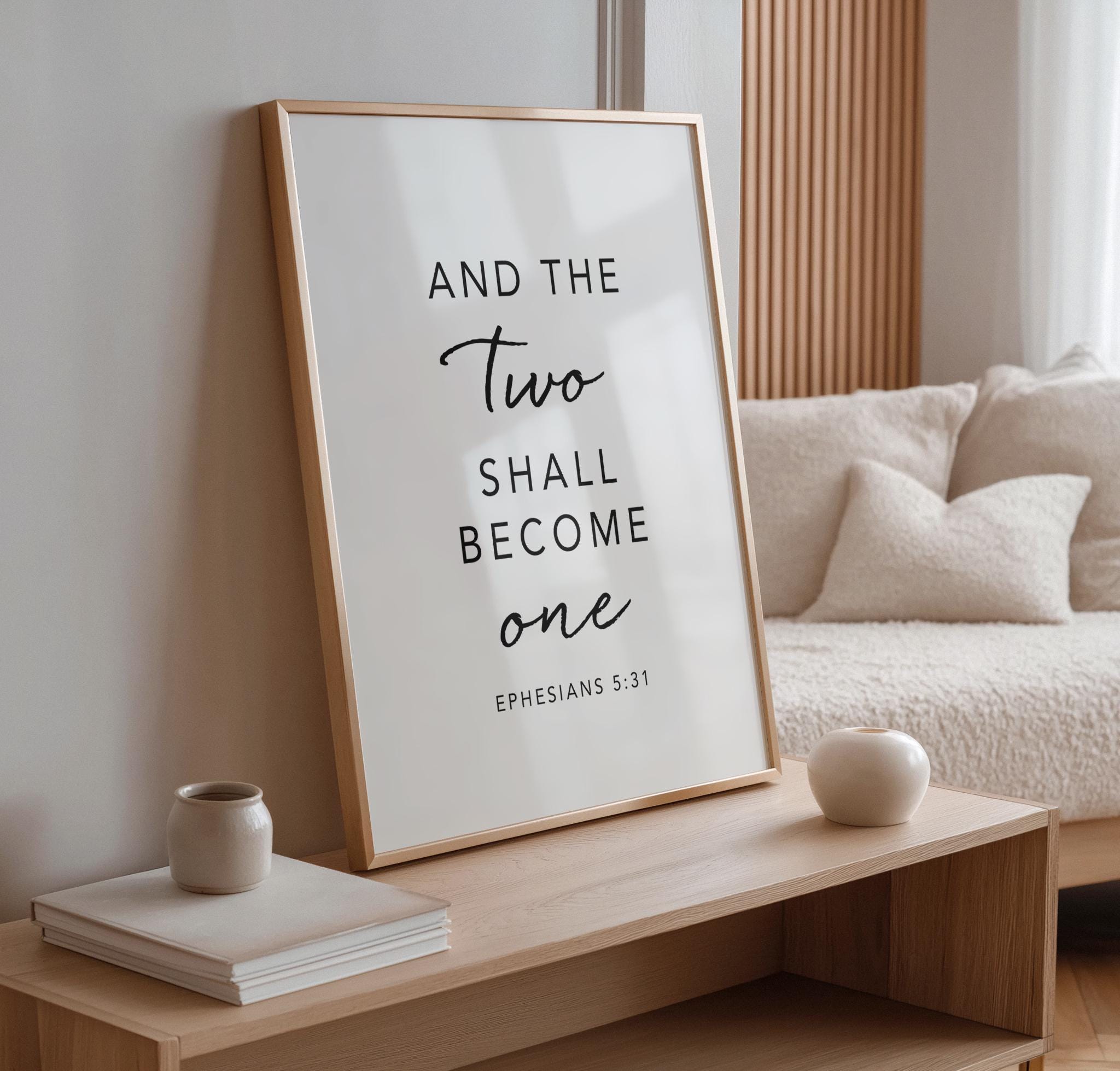 Wedding Bible Verses, and the Two Shall Become One, Christian Wedding ...
