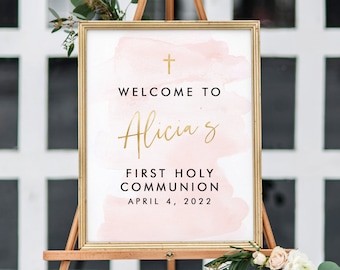 First Holy Communion Decorations Welcome Communion Sign | Etsy