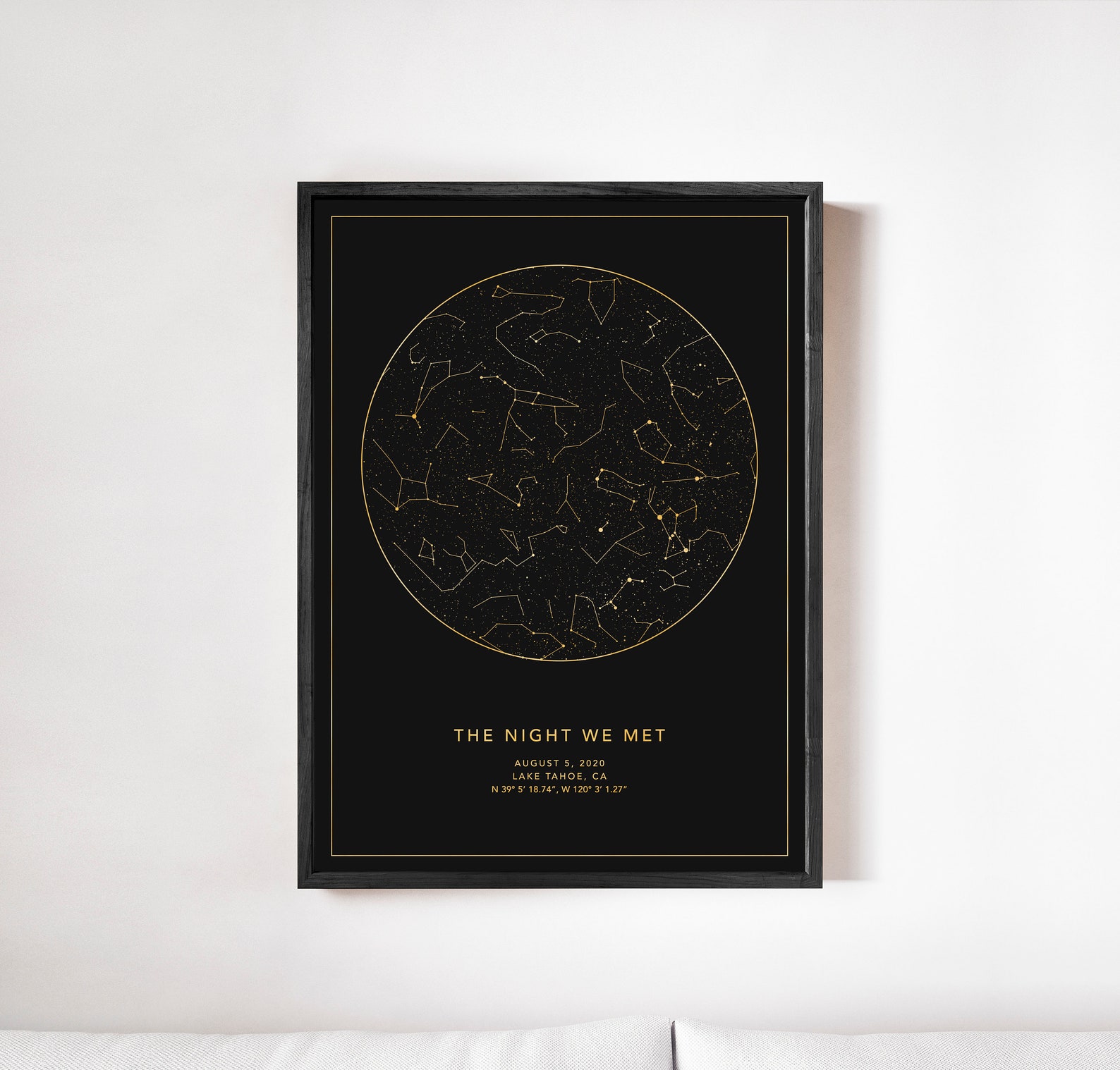 Custom Night Sky Print Personalized Stars Poster Custom Text - Etsy