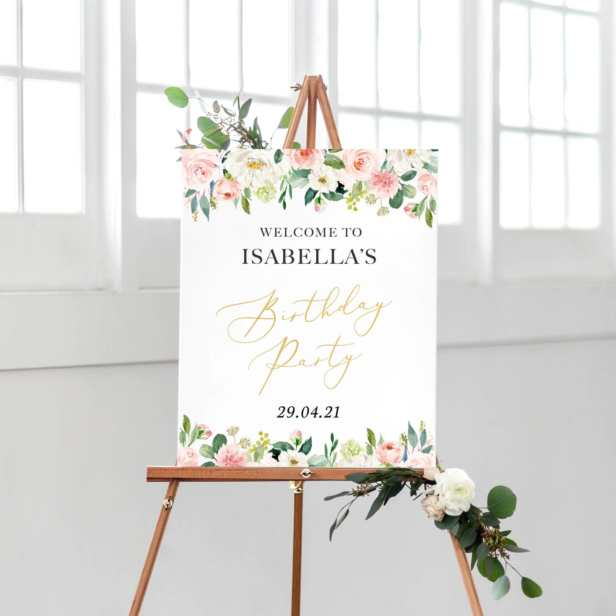 Welcome Birthday Party Sign Printable Birthday Welcome Sign | Etsy