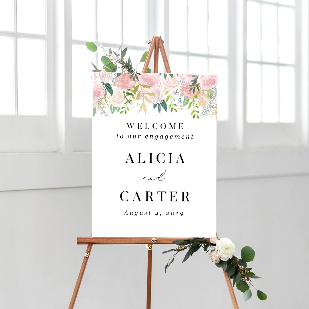 Engagement Party Decorations, Printable Engagement Sign, Welcome ...