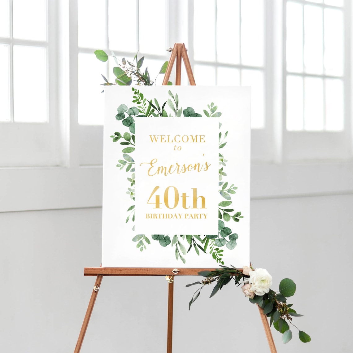 Welcome Birthday Party Sign 40th Birthday Decor 40th Party - Etsy