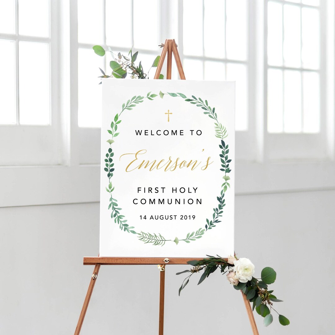 Holy Communion Sign, First Communion Banner, Holy Communion Decorations ...