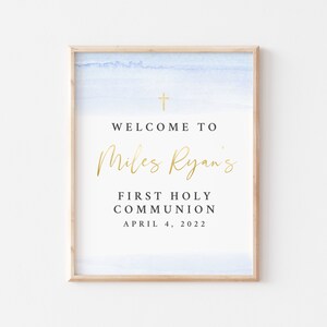 First Communion Sign, Holy Communion Decorations, Welcome Communion ...