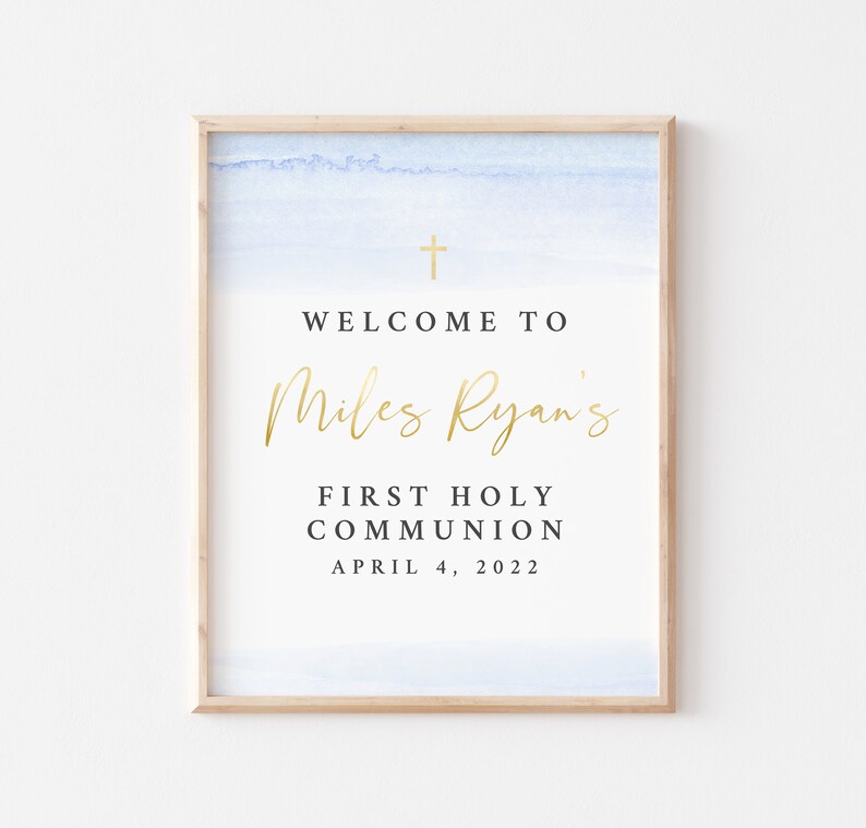 First Communion Sign Holy Communion Decorations Welcome | Etsy