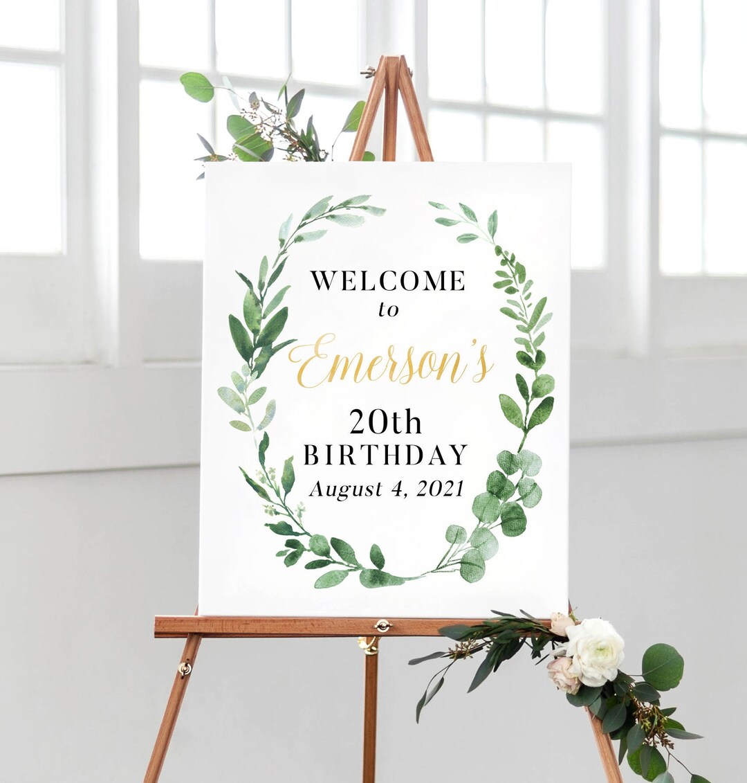 Welcome Birthday Sign, 20th Birthday Party Decorations, Welcome ...