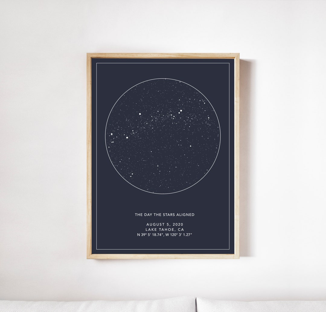 Personalized Star Map, Constellation Map, Custom Celestial Map, Stars ...