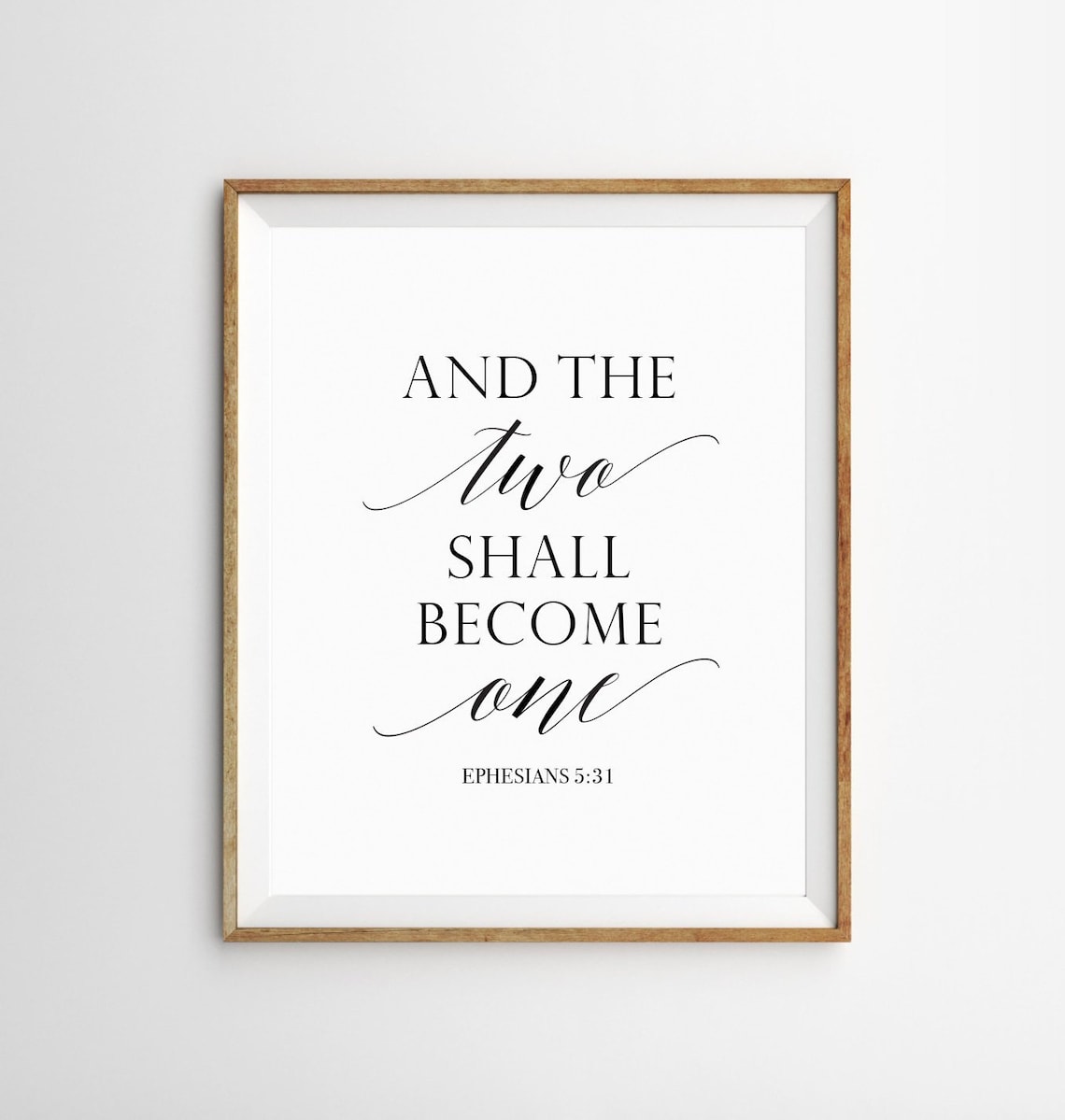 Wedding Bible Verses And the Two Shall Become One Christian | Etsy