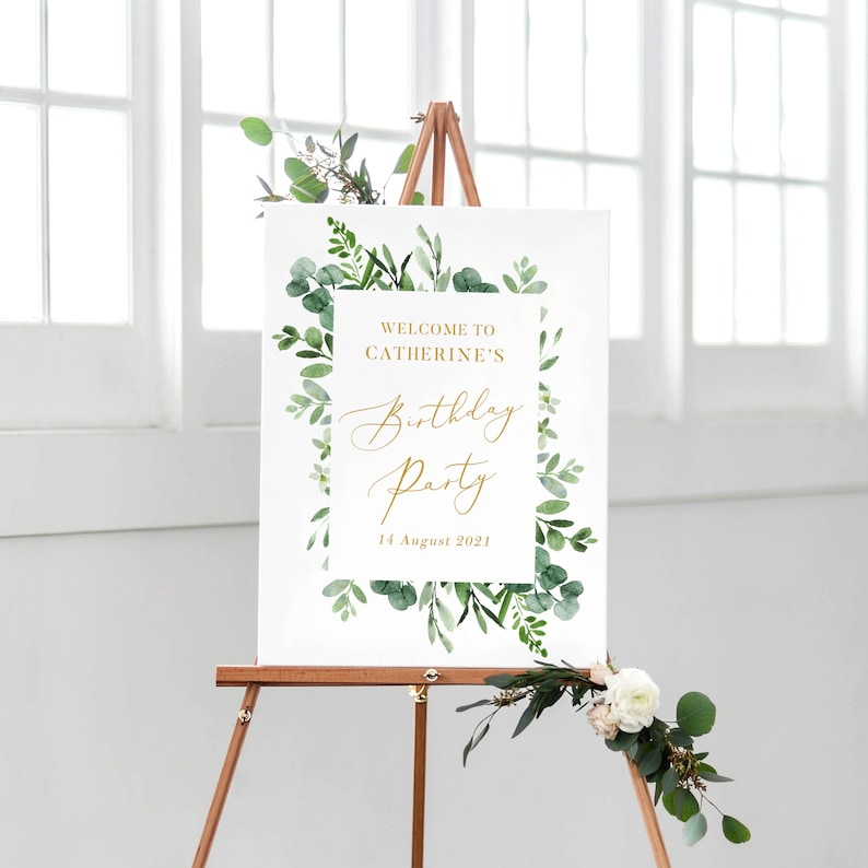 Welcome Birthday Party Sign Printable Birthday Welcome Sign | Etsy