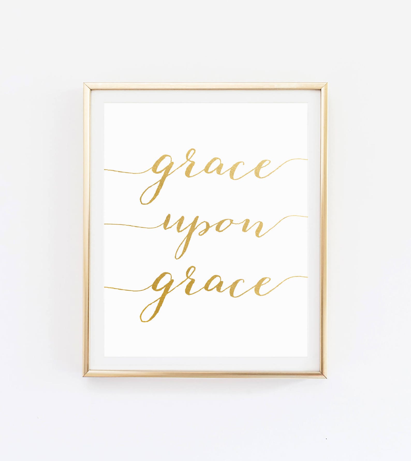 Grace Upon Grace, Bible Verse Art, Scripture Print, Christian Wall Art ...