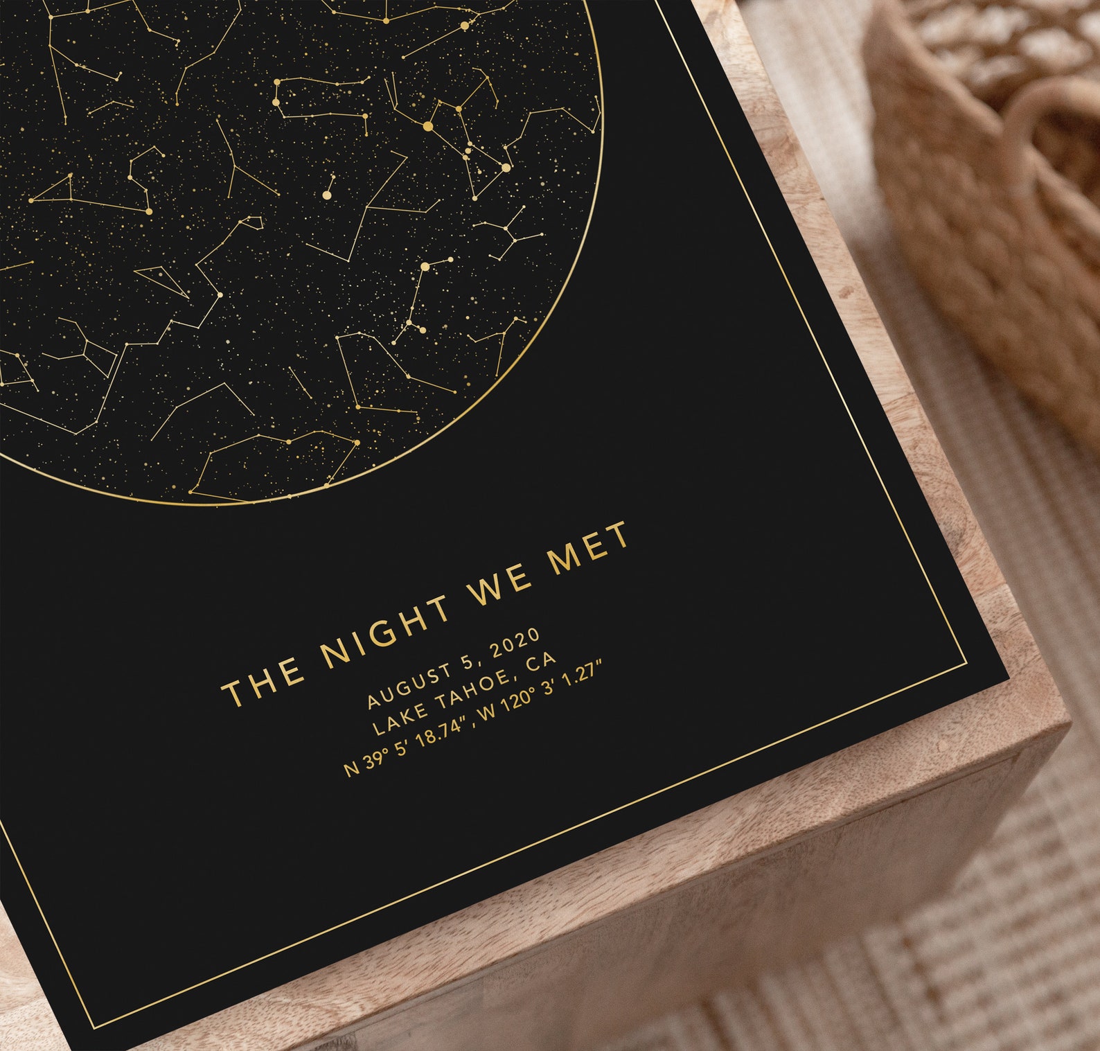 Custom Night Sky Print Personalized Stars Poster Custom Text - Etsy