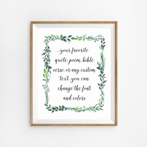 Custom Quote Wall Art Personalized Quotes Printable Custom - Etsy