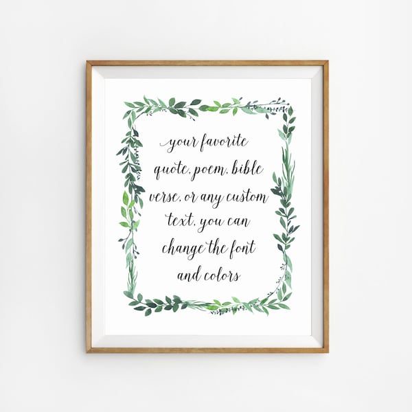 Custom Poem Print - Etsy