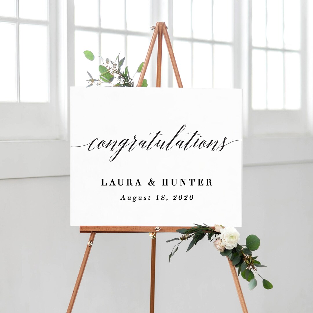 Congratulations Decorations Sign, Congratulations Wedding Sign ...