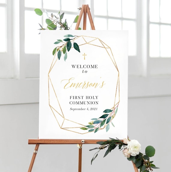 Communion Decorations Sign 1st Communion Sign First | Etsy