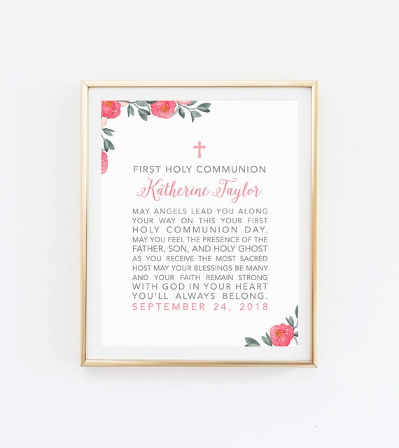 First Communion Decorations Printable Communion Gift First | Etsy