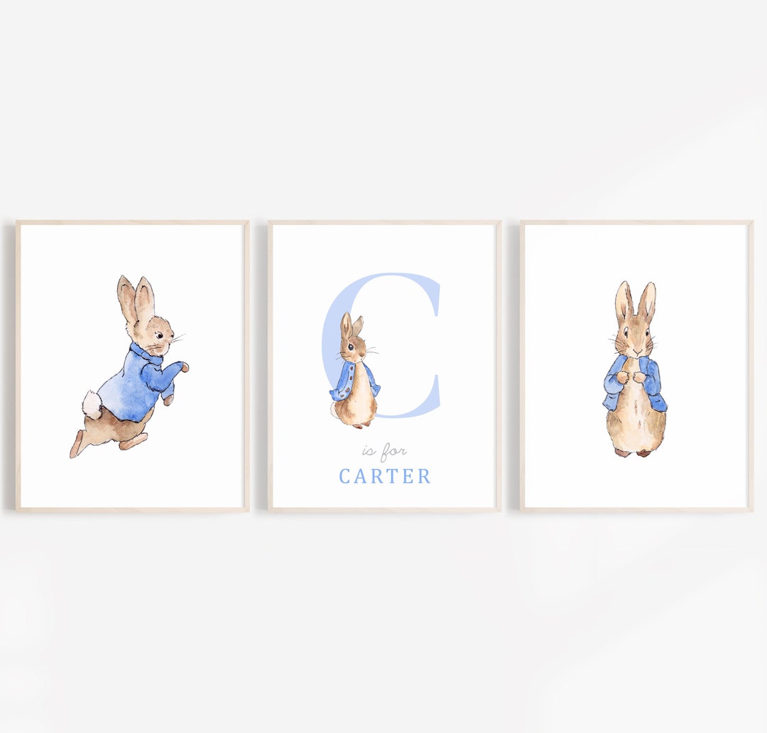 Peter Rabbit Wall Art, Set of 3 Peter Rabbit Printable, Peter Rabbit ...