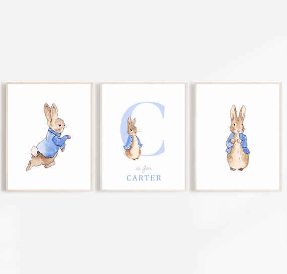 Peter Rabbit Wall Art Set of 3 Peter Rabbit Printable Peter | Etsy
