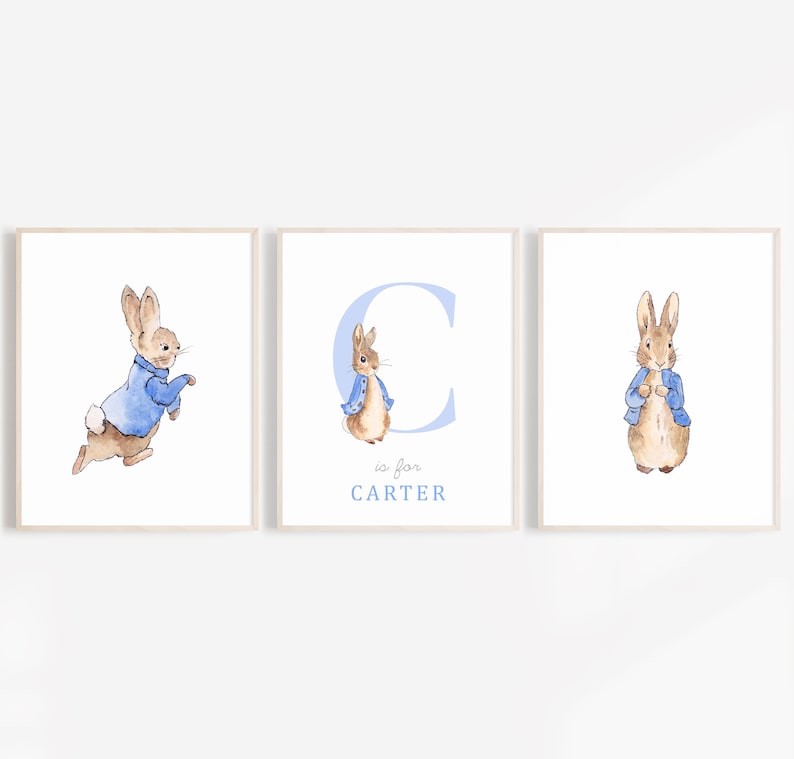 Peter Rabbit Wall Art Set of 3 Peter Rabbit Printable Peter - Etsy