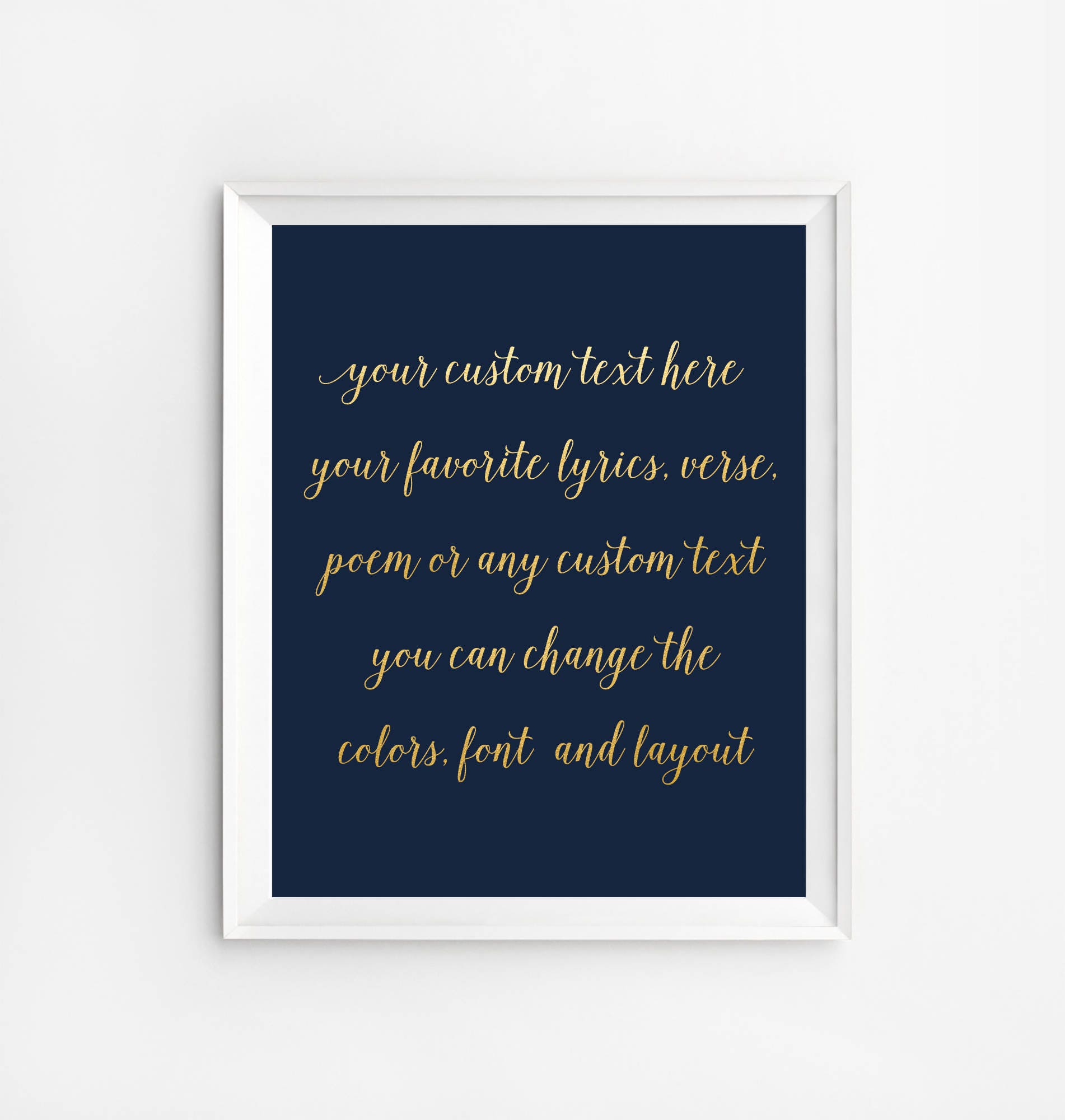 Custom Quote Print, Custom Text Printable, Custom Poem, Lyrics Print ...