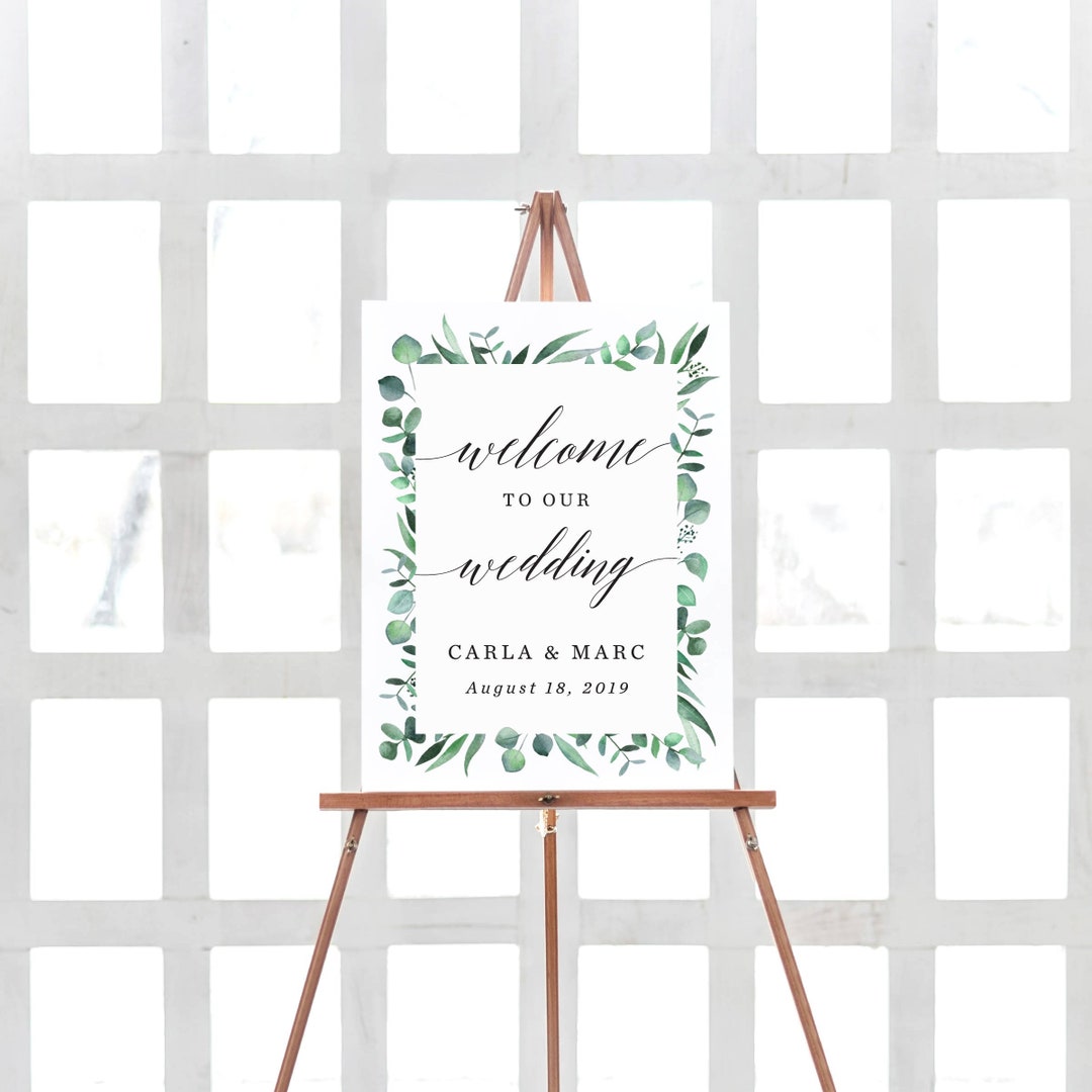 Wedding Welcome Sign, Printable Wedding Sign Template, Welcome to Our ...