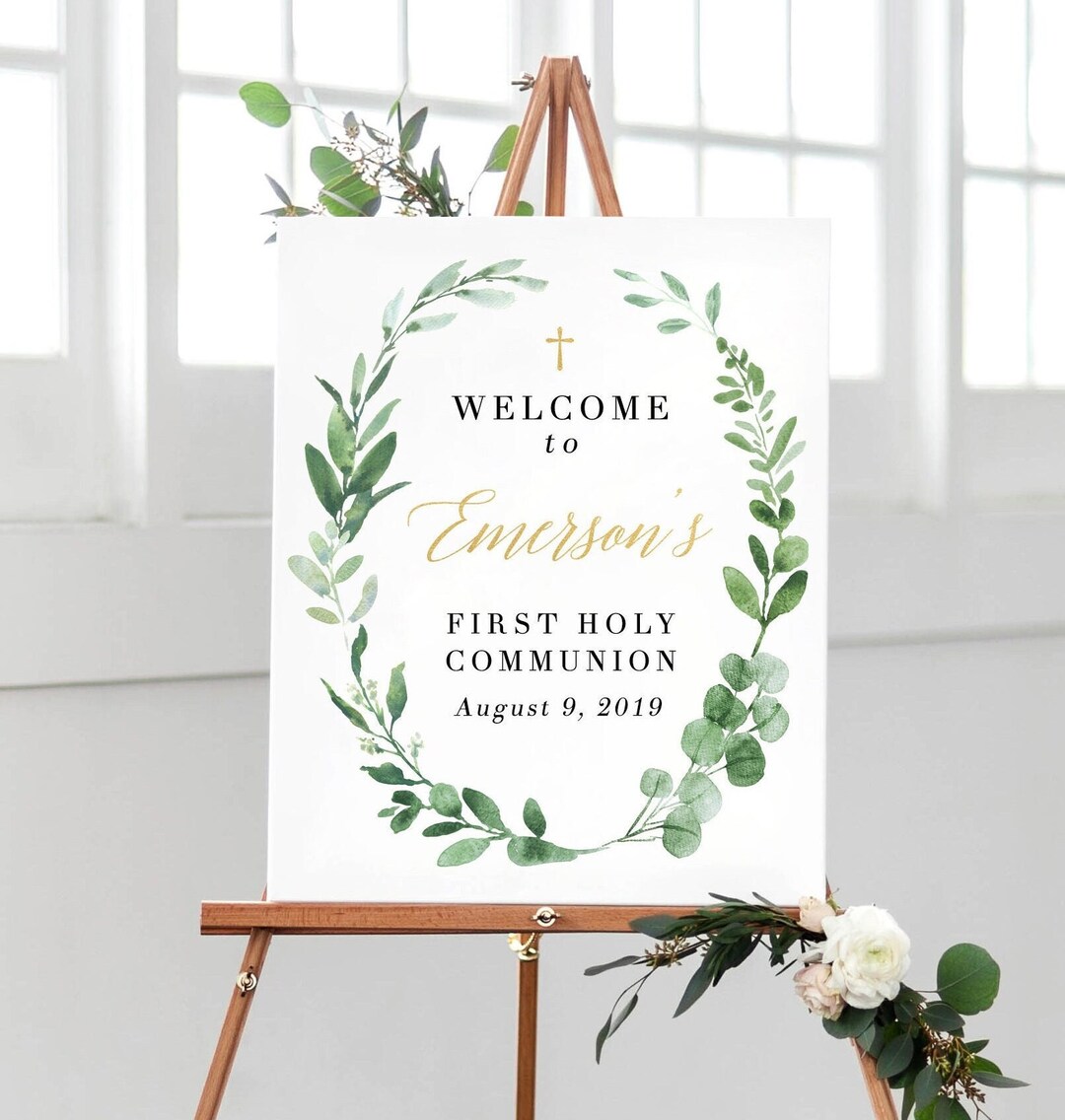 Communion Decorations, First Communion Party Decor, Holy Communion Sign ...