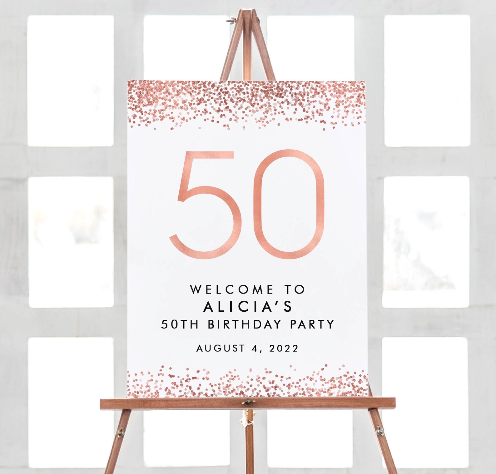 50th Birthday Welcome Sign 50th Birthday Party Decorations | Etsy