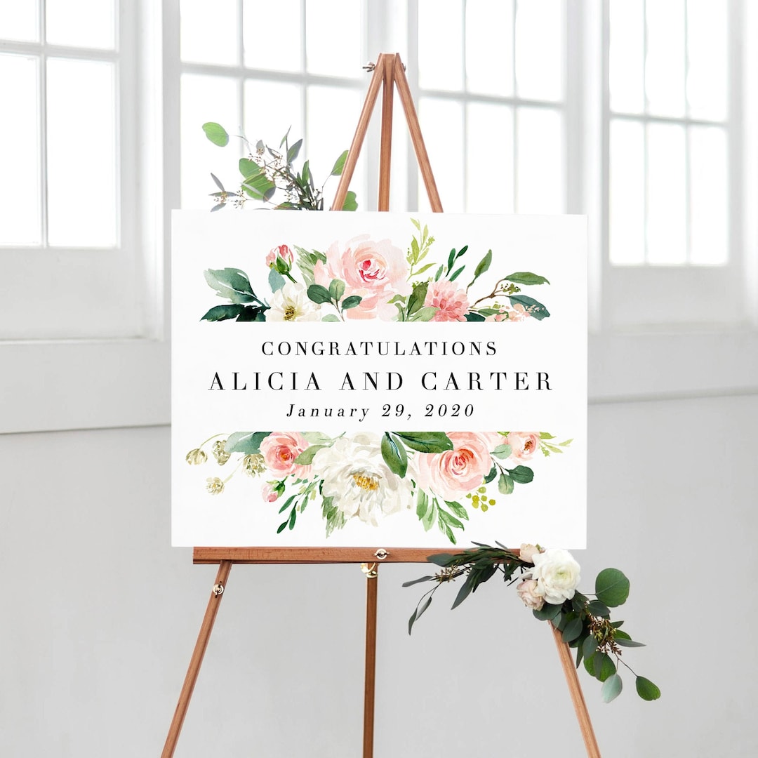 Congratulations Wedding Sign, Congratulations Engagement Signs ...