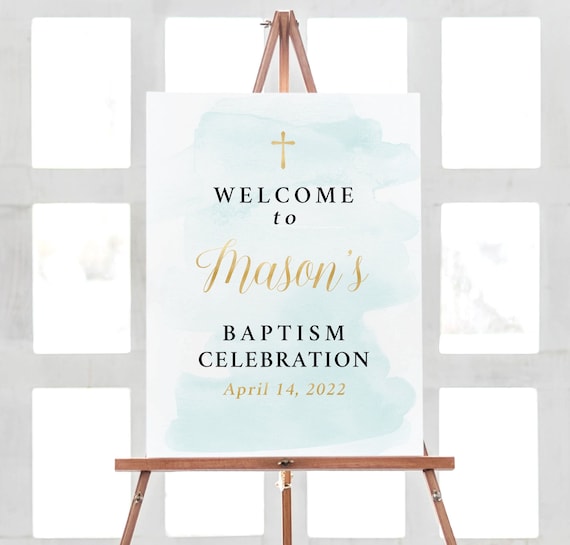 Banners & Signs Christening Decorations Baptism Party Decor Baptism ...