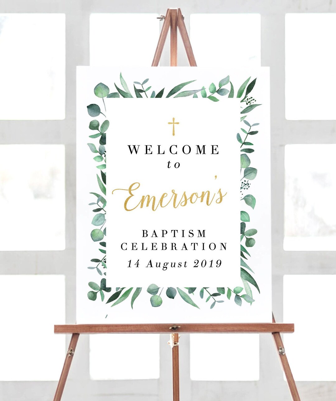 Baptism Party Decor, Baptism Sign Printable, Baptism Welcome Sign ...