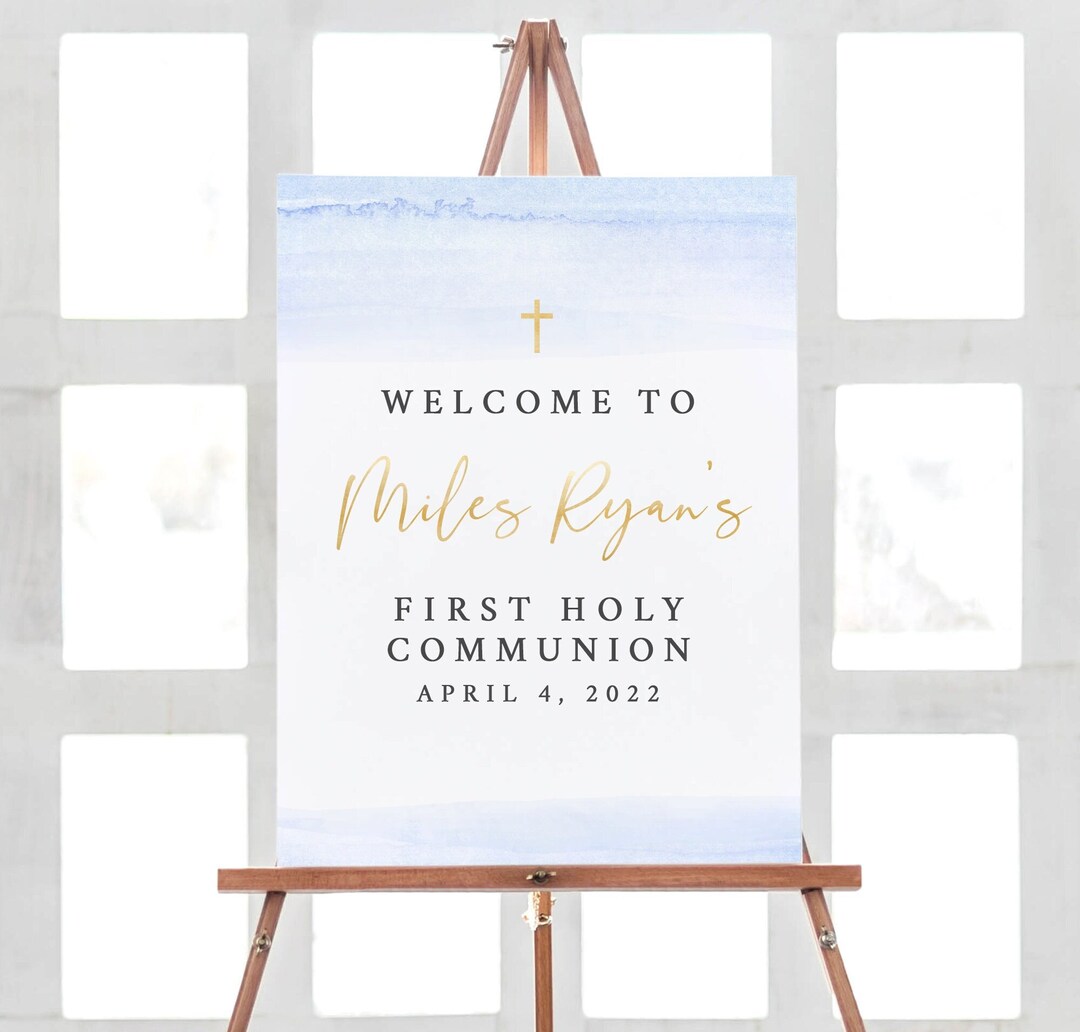First Communion Sign, Holy Communion Decorations, Welcome Communion ...