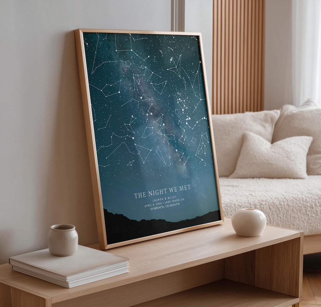 Custom Night Sky Map, Star Map Poster, Wedding Gift, Custom Star Print ...