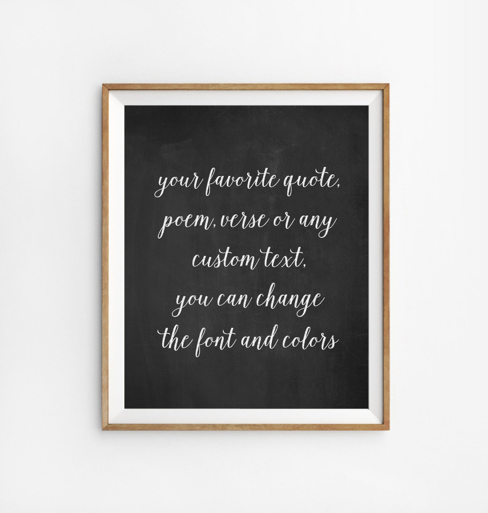 Chalkboard Quote Print Custom Quote Chalk Art Quote in - Etsy