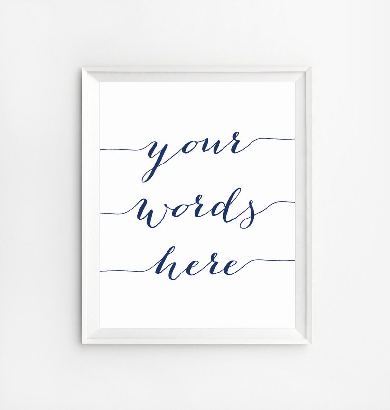 Custom Calligraphy Personalized Typography Print Custom - Etsy