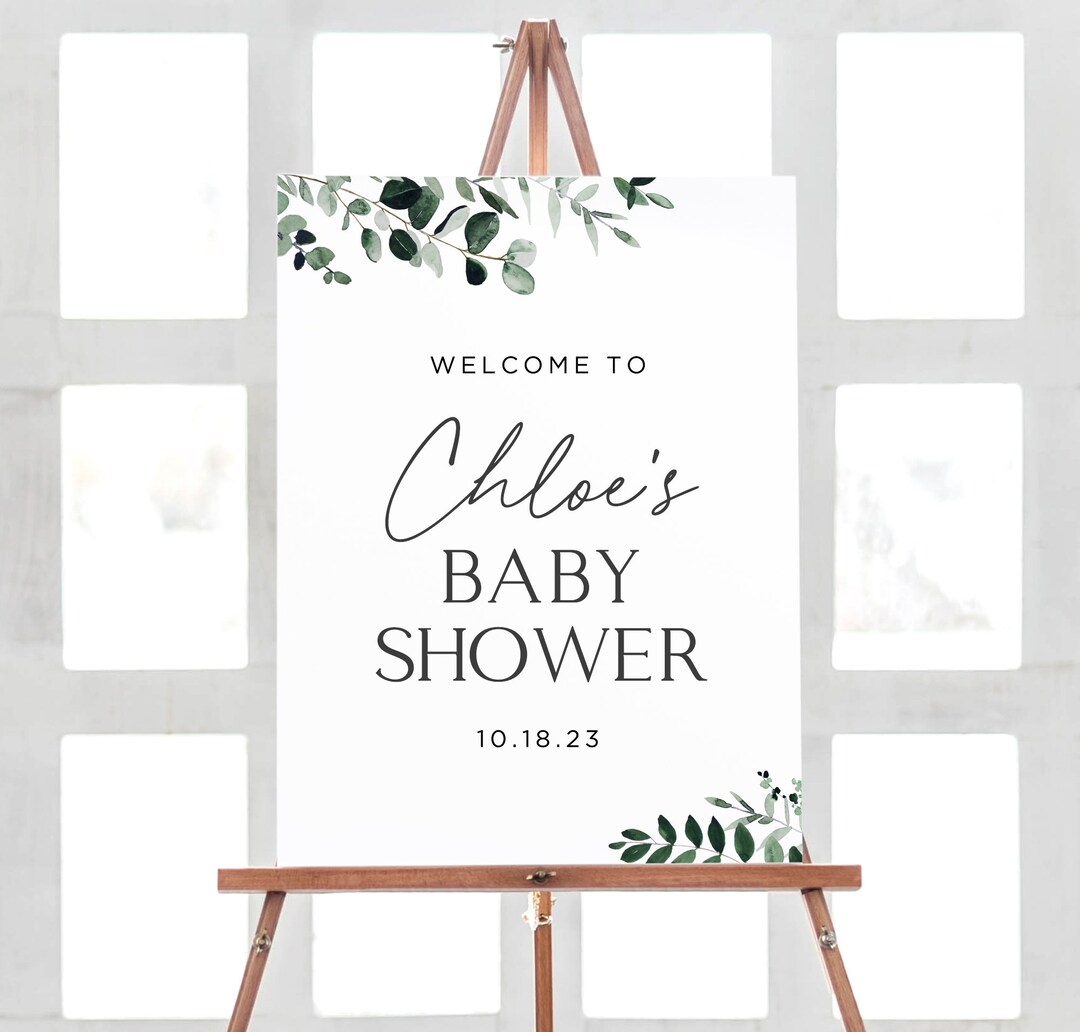 Custom Baby Shower Sign, Baby Shower Party Decorations, Welcome Baby ...