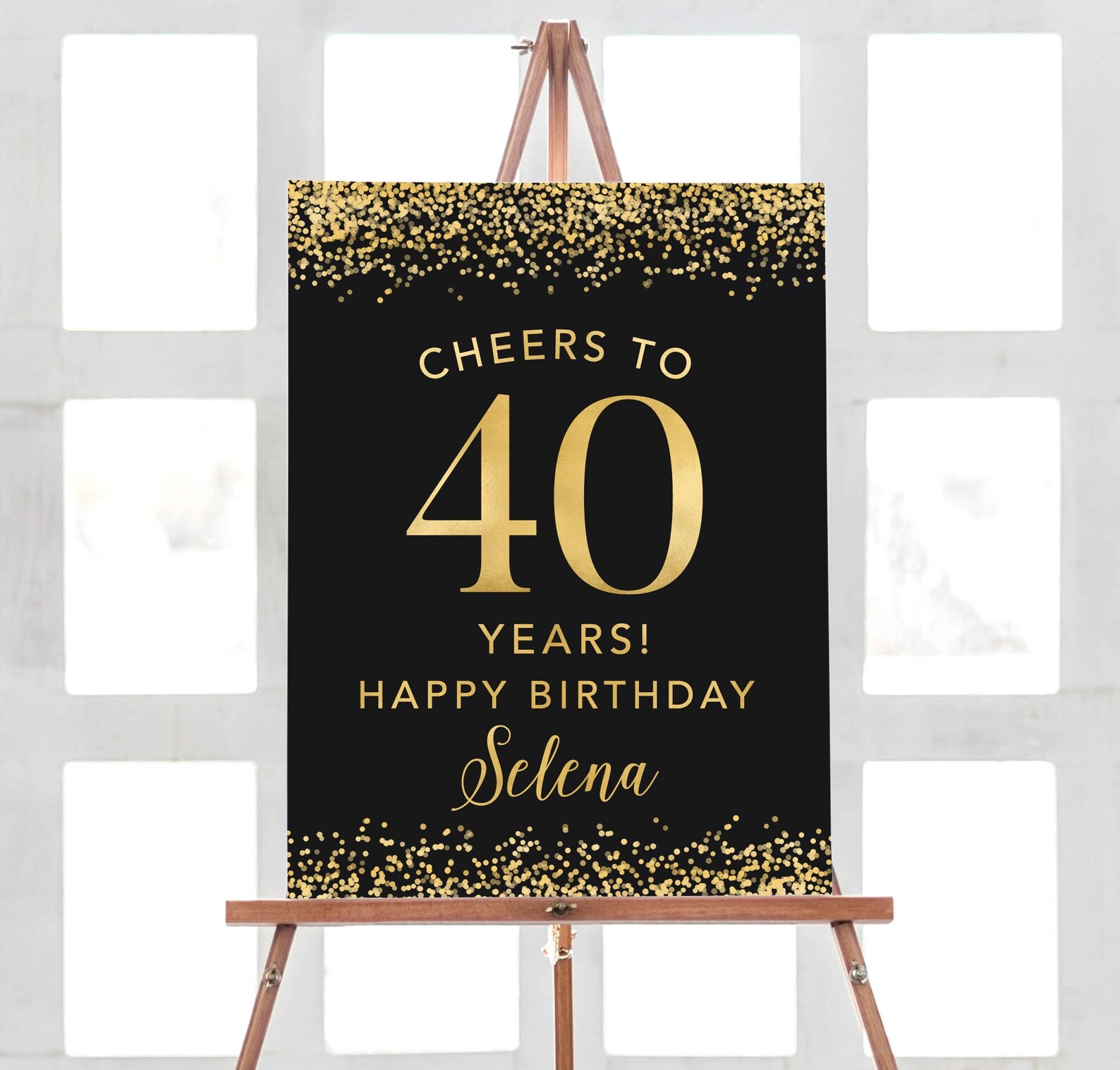 40th Birthday Decorations Sign Welcome Birthday Party Sign - Etsy
