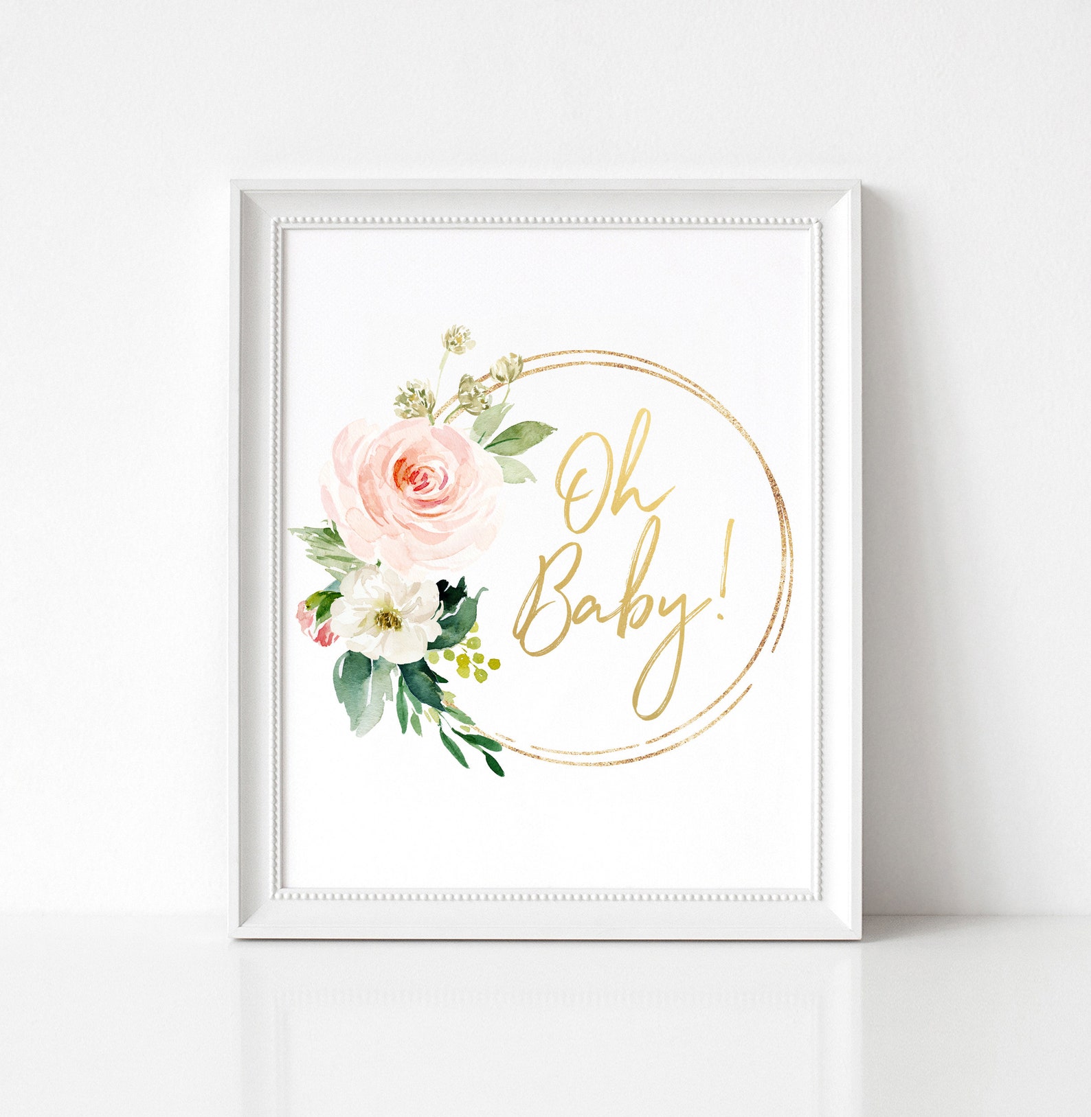 Oh Baby Sign Printable, Baby Shower Printables, Baby Shower Party ...