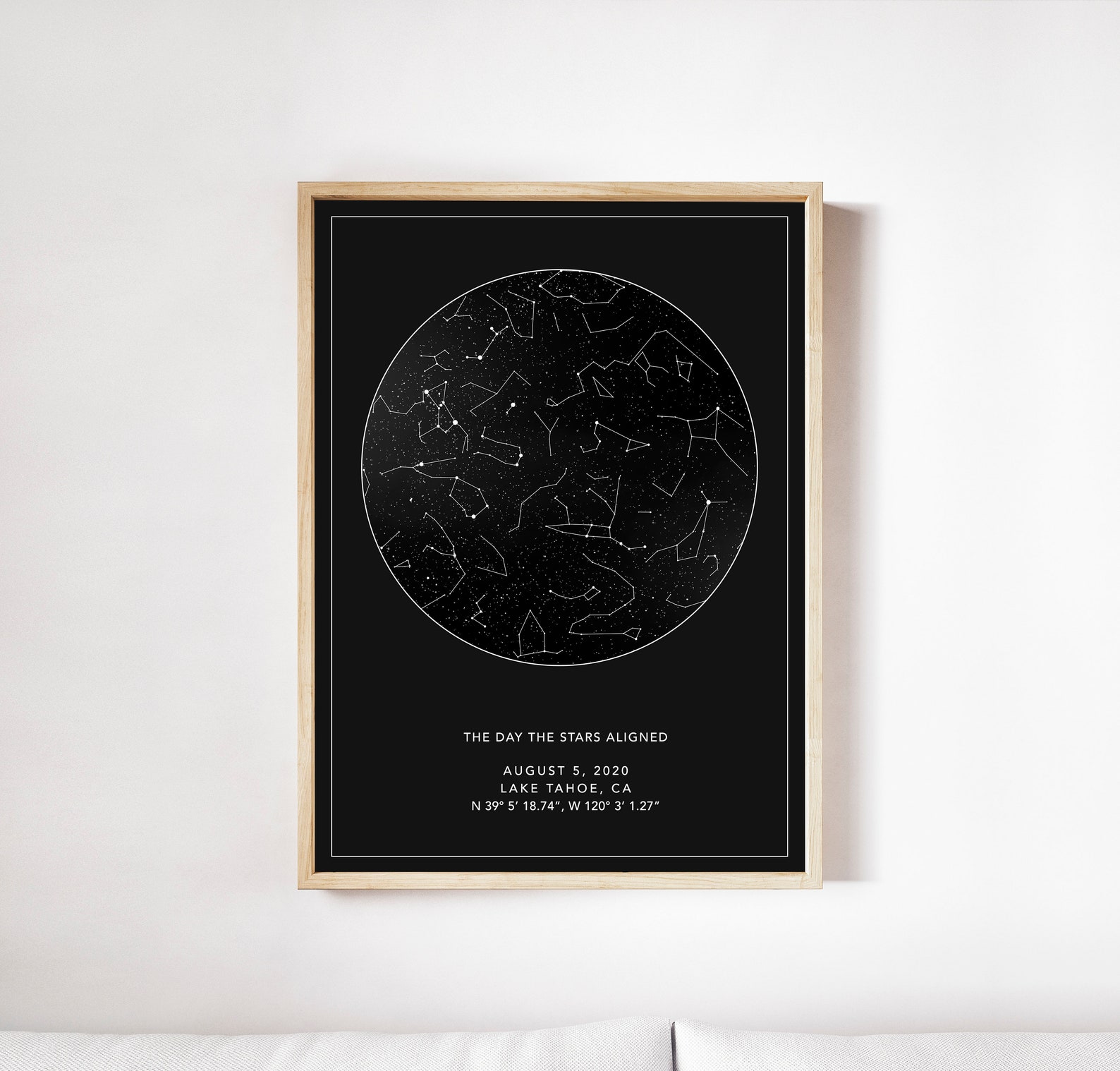 Star Map With Your Custom Quote Night Sky Poster Custom Star - Etsy