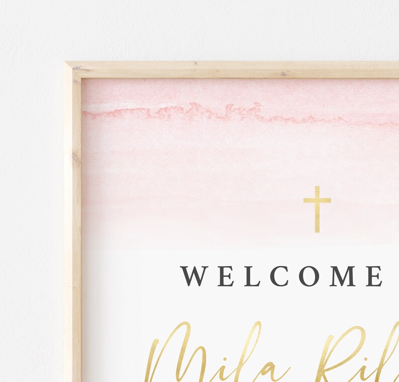 Baptism Decorations Rustic Baptism Decor Welcome Baptism - Etsy