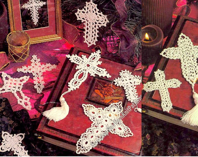 Crochet Solid Cross Bookmark Pattern Cross Bookmark Crochet - Etsy