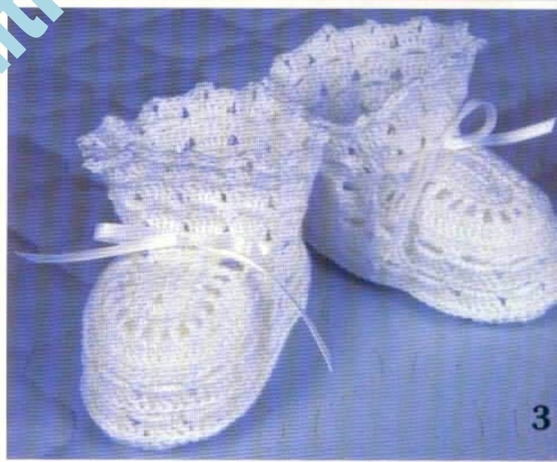 10 Designs Bootie Collection Vintage Crochet Pattern PDF Baby Boy Girl ...
