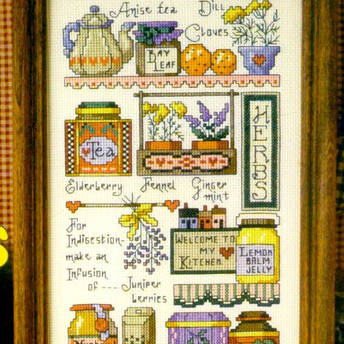 Country Kitchen Cross Stitch Pattern Reprint - Etsy
