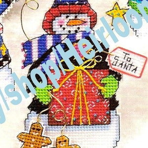 6 Snow Folk Ornaments Vintage Plastic Canvas Pattern PDF - Etsy