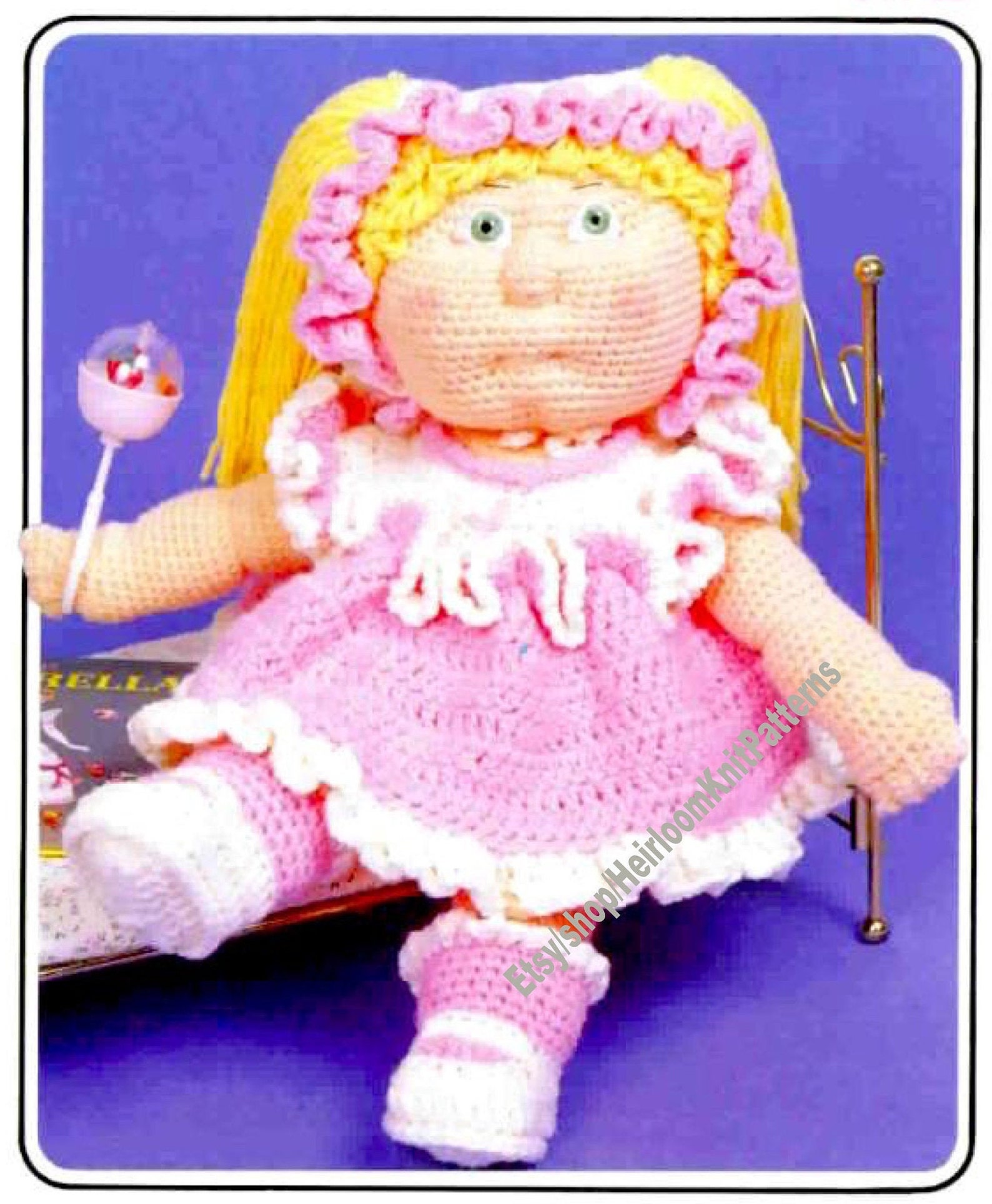 29 Pieces Vintage Doll Clothes Crochet Patterns 8 Outfits 16 18'' Soft ...
