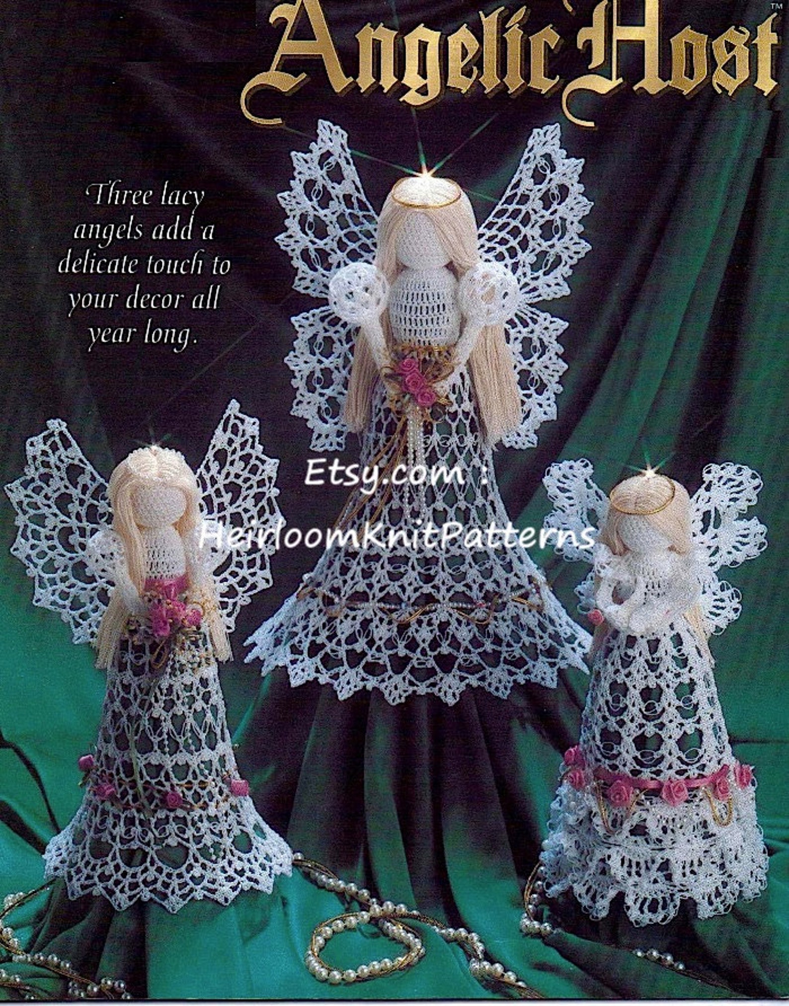 3 Lacy Angels Crochet Pattern Tree Top Angel Christmas Angel | Etsy